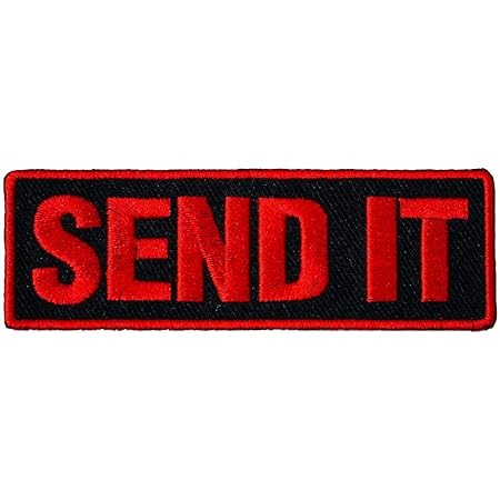 Amazon.com: Send it Embroidered Iron On Patch Jean Jacket Bag Uniform ...