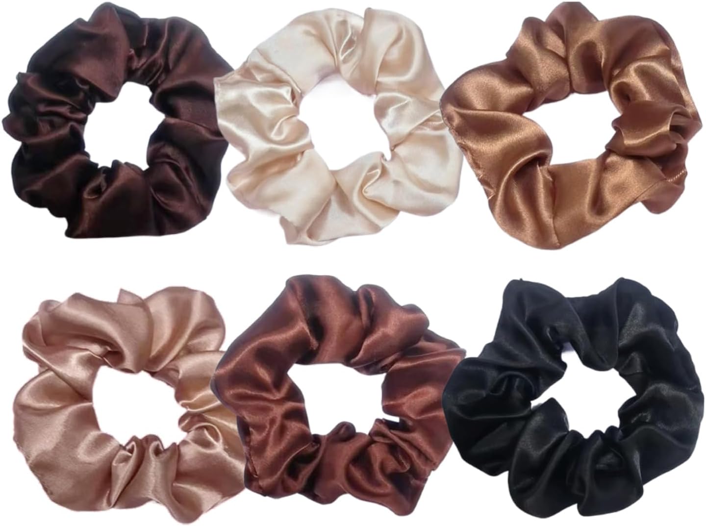 Jxuane Hair Scrunchies, 6 Pack Colorful Scrunchies for Women - Soft ...