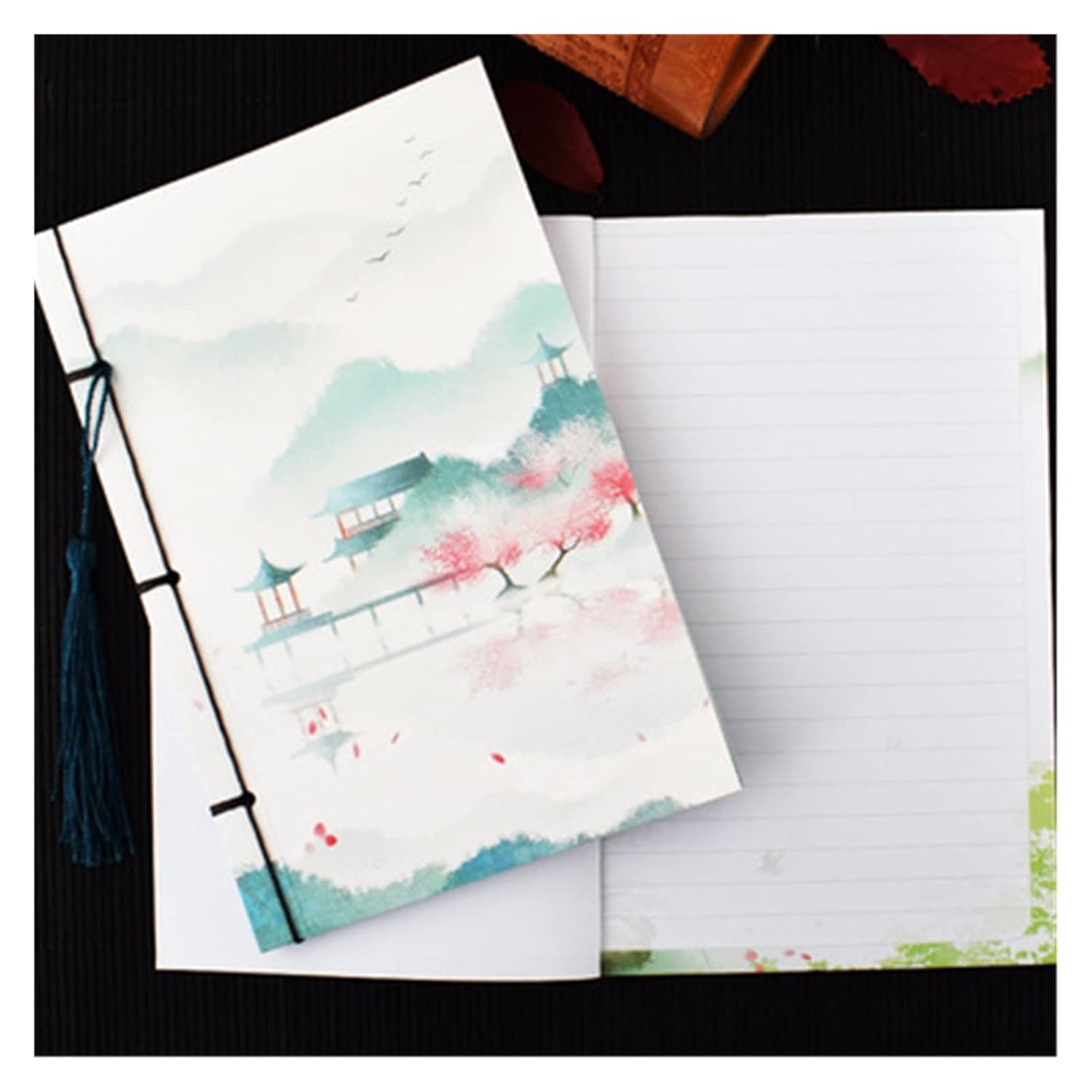 QINGxun Notebook Spiral Color Painting Page Vintage Notebook with ...