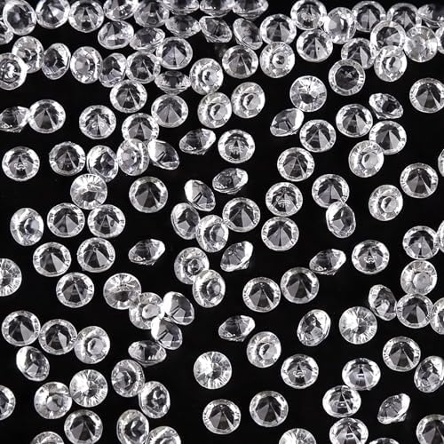 Amazon.com: HANSGO Fake Crystals, 500PCS Mini Clear Glass Diamonds ...