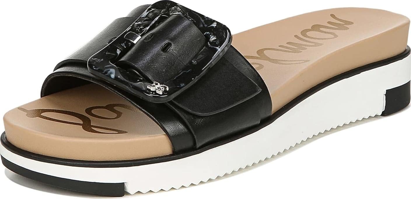 Amazon.com | Sam Edelman Womens, Ariane Natural WOM Sand | Slides