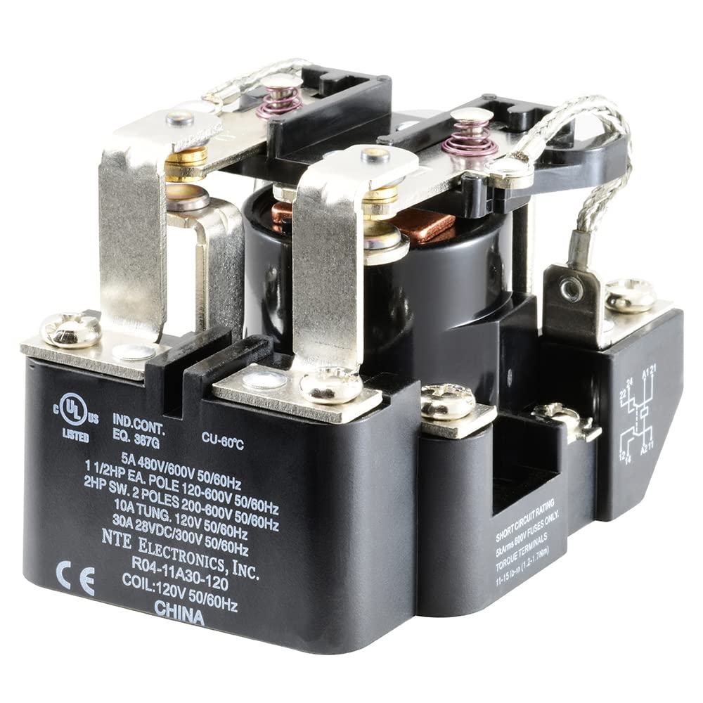 NTE Electronics R04-11A30-120 Series R4 General Purpose Multicontact AC ...