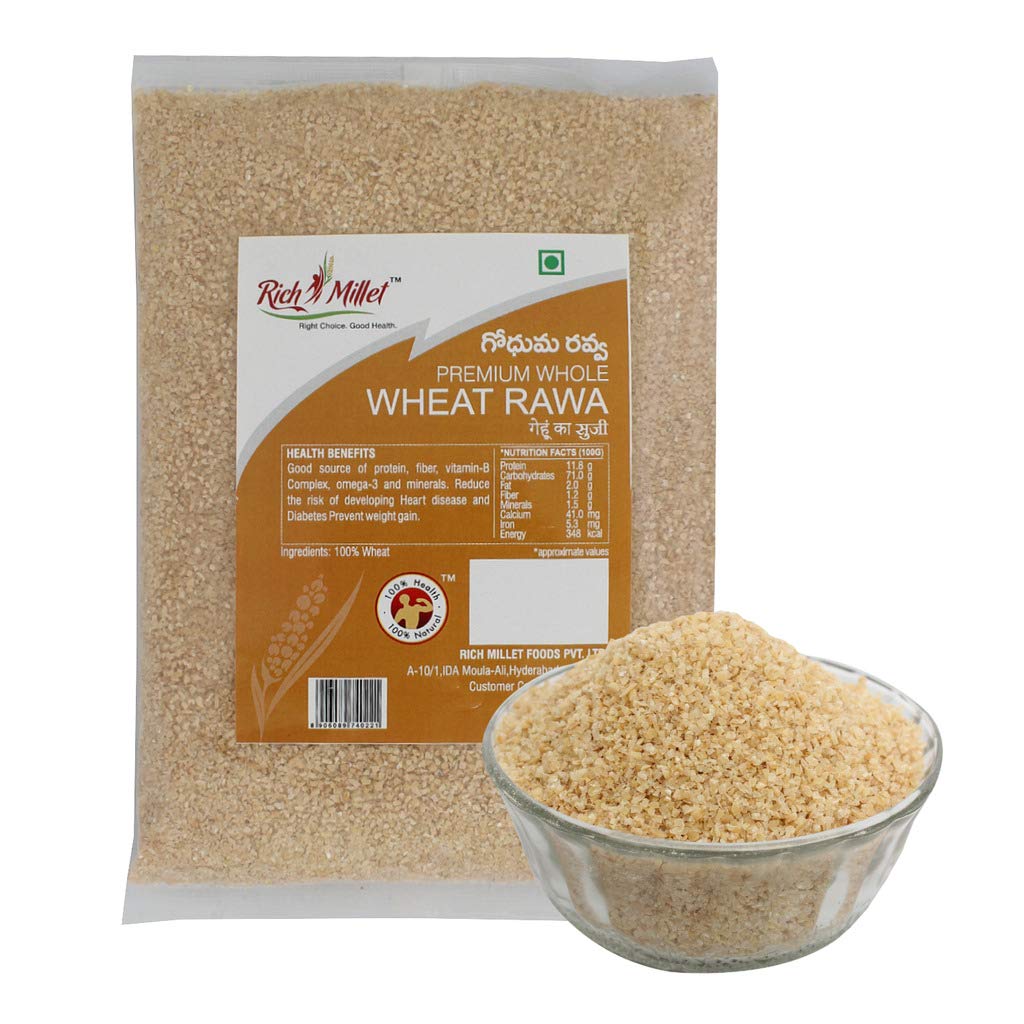 RichMillet Premium Whole Wheat Rawa _1 kg : Amazon.in: Grocery ...