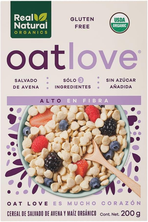 Real Natural Cereal de avena y maíz Oat Love 200 g : Amazon.com.mx ...