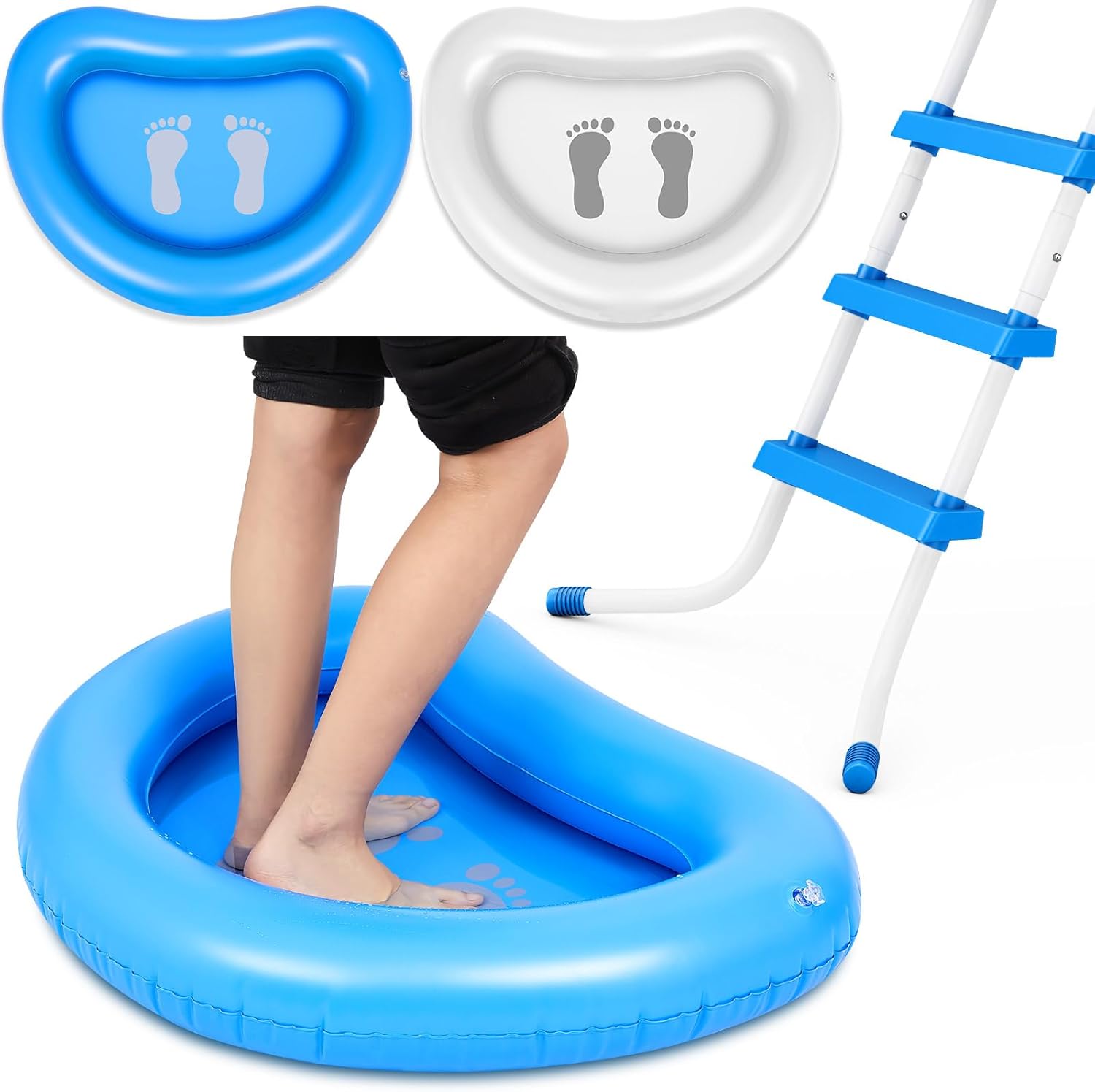 Amazon.com: Mifoci 2 Pcs 34.6 x 25.6 Inch Inflatable Foot Bath Portable ...