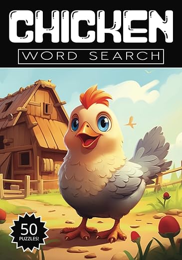 Chicken Word Search: 50 Rooster Puzzles, Word Find, Vocabulary Activity ...