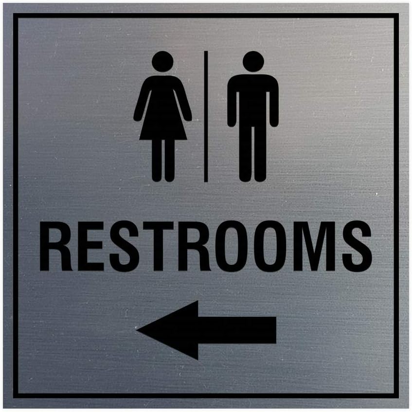 Amazon.com : 4 Pieces Acrylic Plastic Restroom Sign 9 x 3 Inch Restroom ...