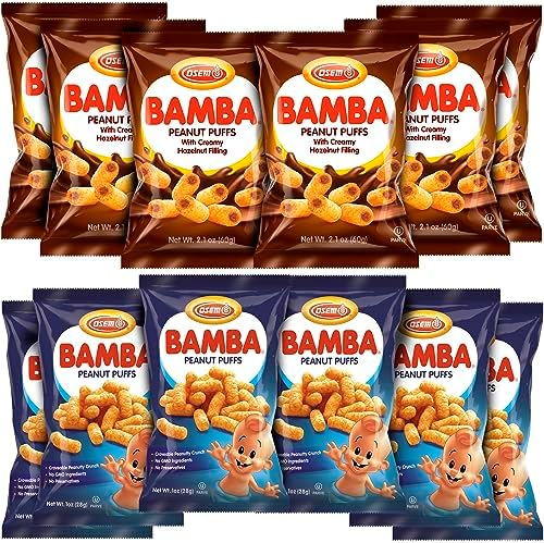 Amazon.com: Bamba Peanut Butter Snacks All Natural Peanut Butter PB ...