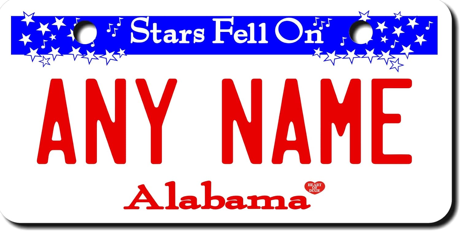 Amazon.com: TEAMLOGO - Personalized Alabama License Plate - Custom ...