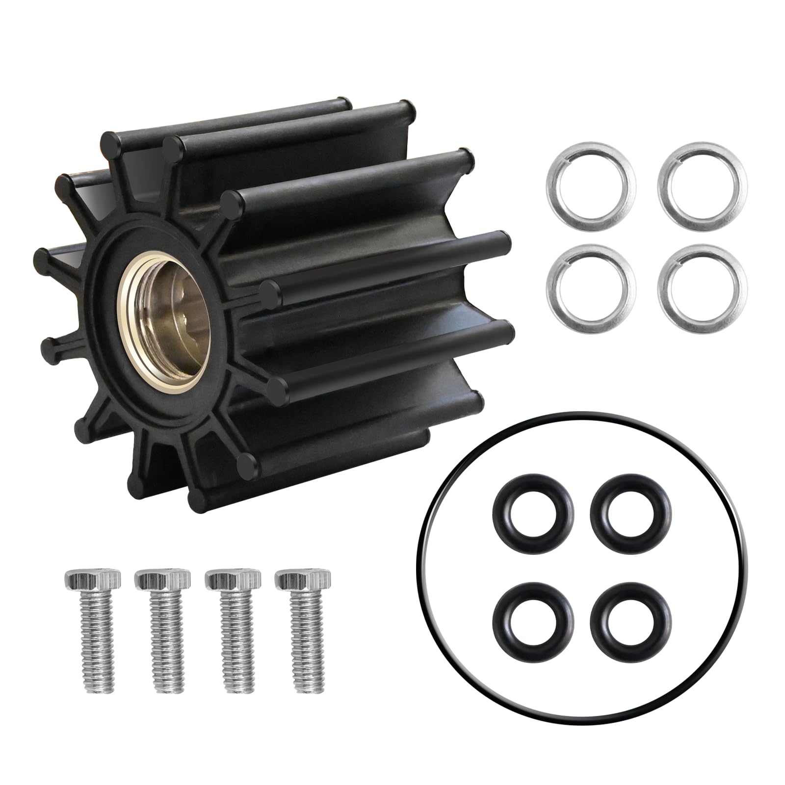 Snapklik.com : Sea Water Pump Threaded Impeller Repair Kit Replaces ...