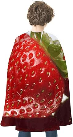 Amazon.com: NWGHM Red Strawberry Fruit Cape for Halloween Costume Adult ...