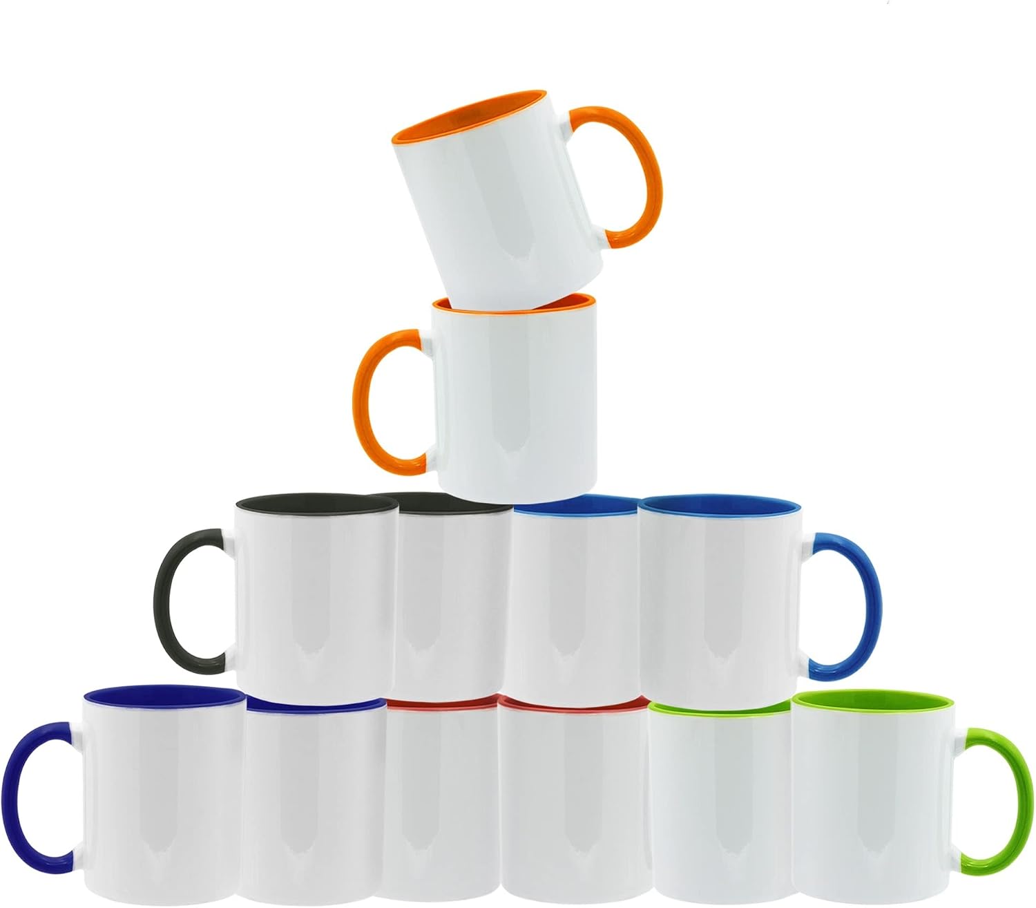 Amazon.com: Sublimation Mugs 11 oz Bulk, White Sublimation Coffee Mug ...
