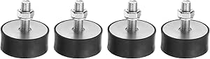 Amazon.com: PATIKIL 25x60mm Rubber Studs Shock Absorber, 4 Pcs M6 Rubber Isolator Mounts ...