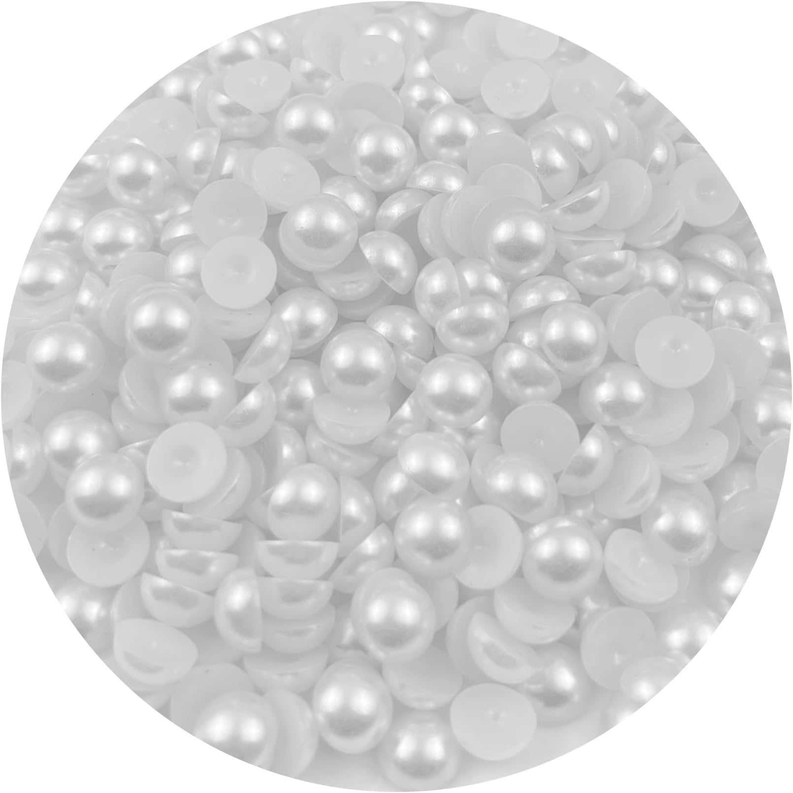 Amazon.com: Cymtoo Flatback Pearl Bead for Crafts, 5/6/8/10/12mm Half ...
