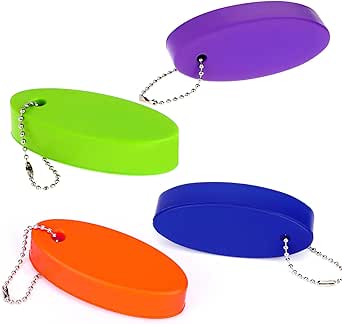 Amazon.com: Sliverdew 4 PCS Floating Key Chain for Boating, Oval Boat ...