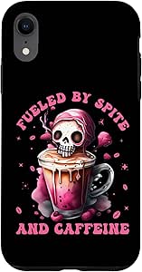 Amazon.com: iPhone XR Funny Halloween Skeleton Fueled By Spite ...