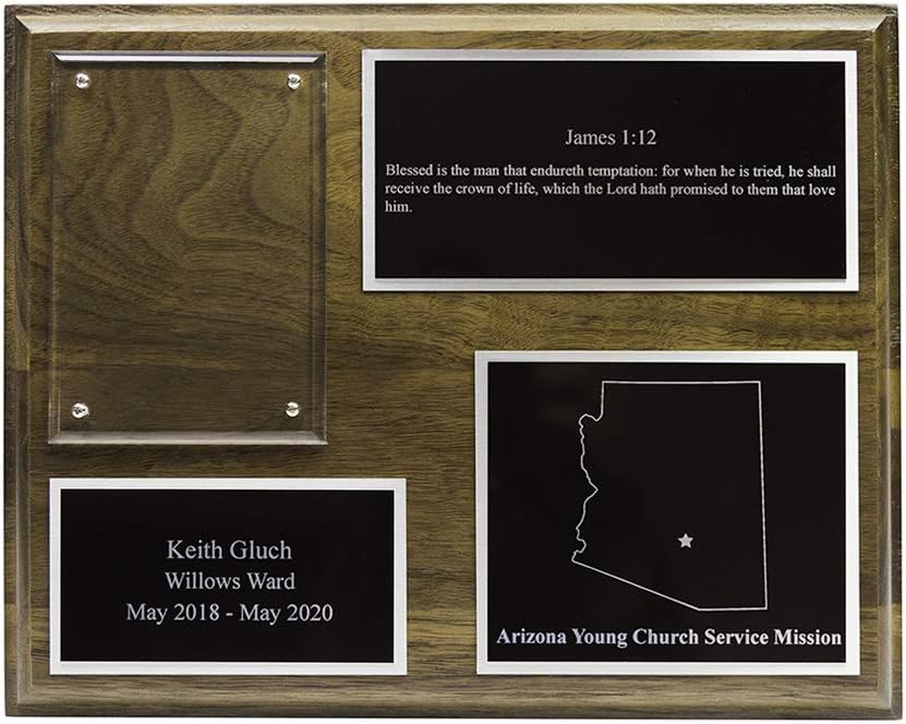 Amazon.com: LDS Missionary Plaque 8x10-3 Plate Design in Gold or Silver ...
