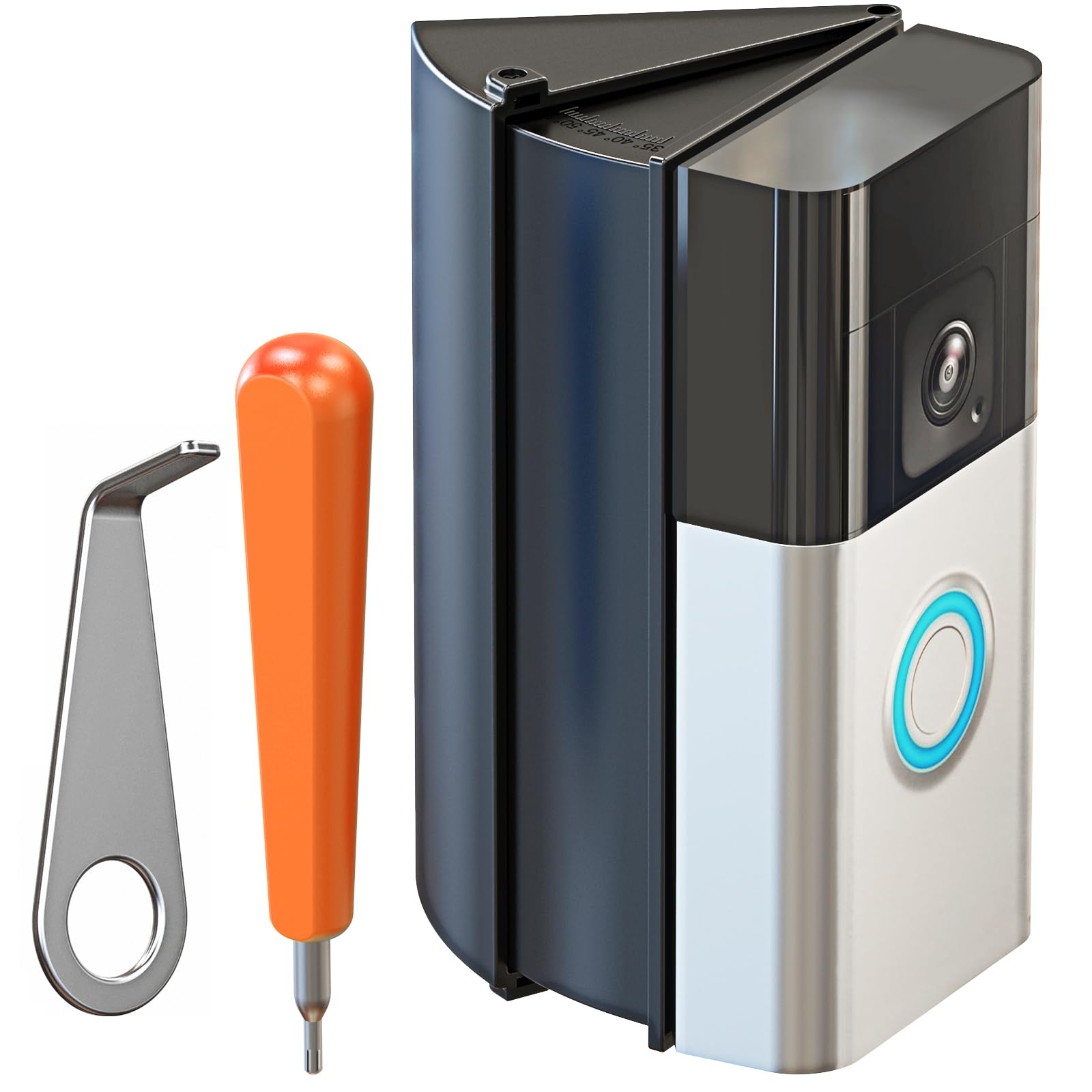 Adjustable (30 to 55 Degree) Video Doorbell Angle Mount, Compatible ...