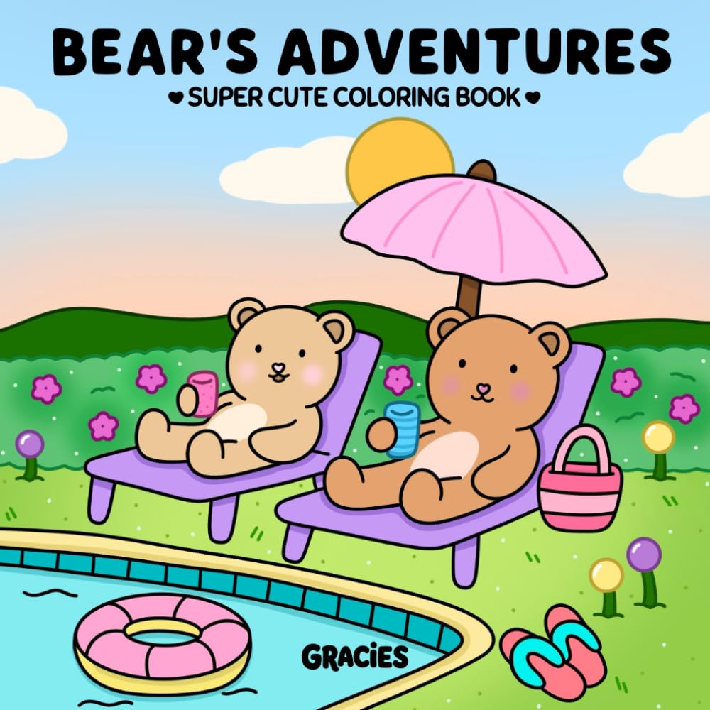 Amazon.com: Bear’s Adventures: Coloring Book for Adults and Teens ...