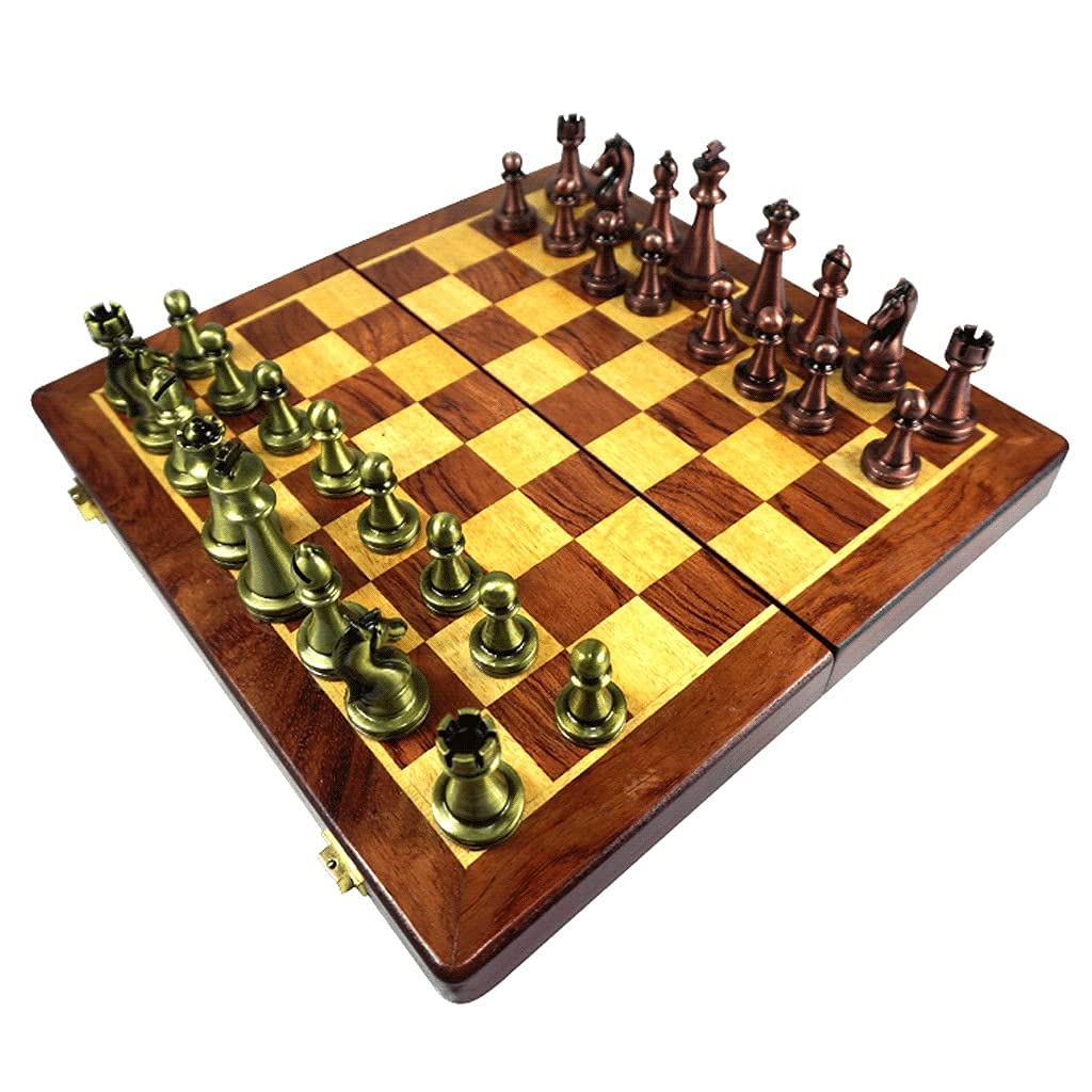 Buy Chess Chess Set Folding Metal Chess Set Chess Set with Storage for ...
