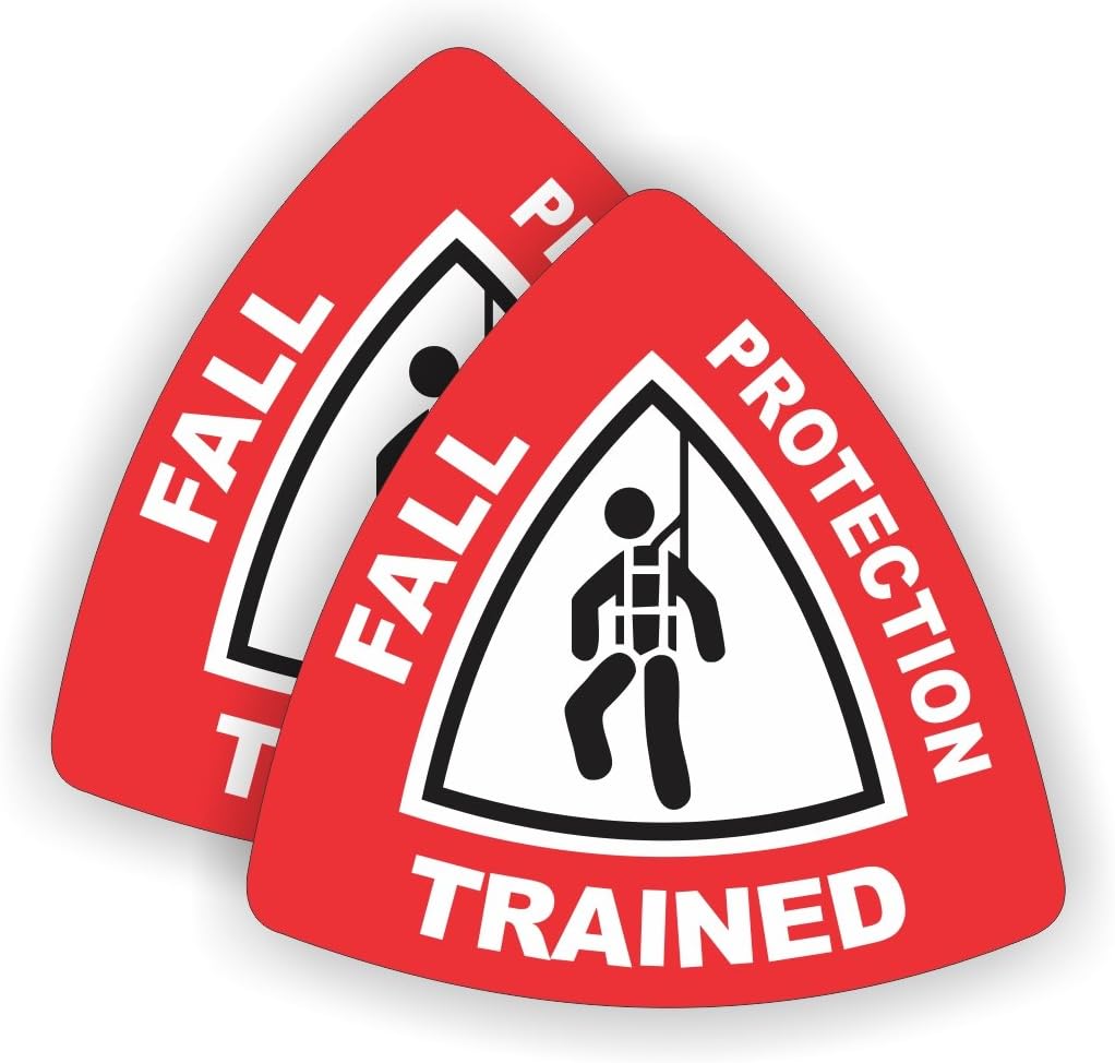 Amazon.com: Fall Protection Trained Hard Hat Sticker / Helmet Decal ...