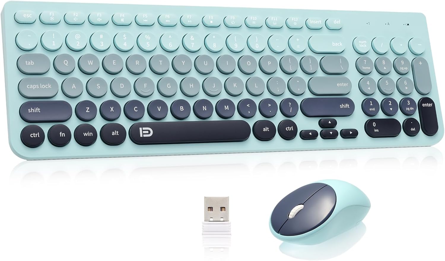Amazon.com: Wireless Keyboard and Mouse Combo, Retro Typewriter ...