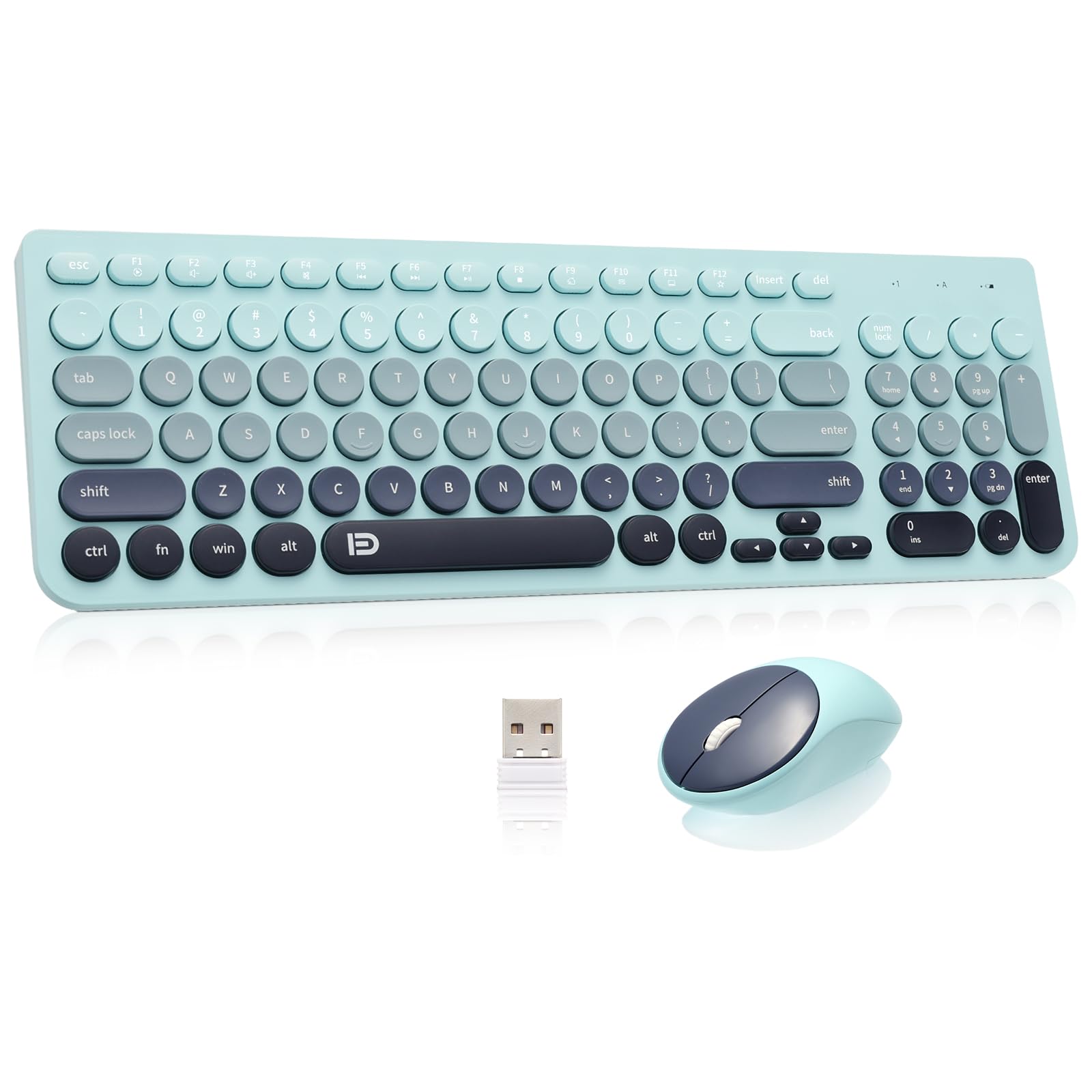 Amazon.com: Wireless Keyboard and Mouse Combo, Retro Typewriter ...