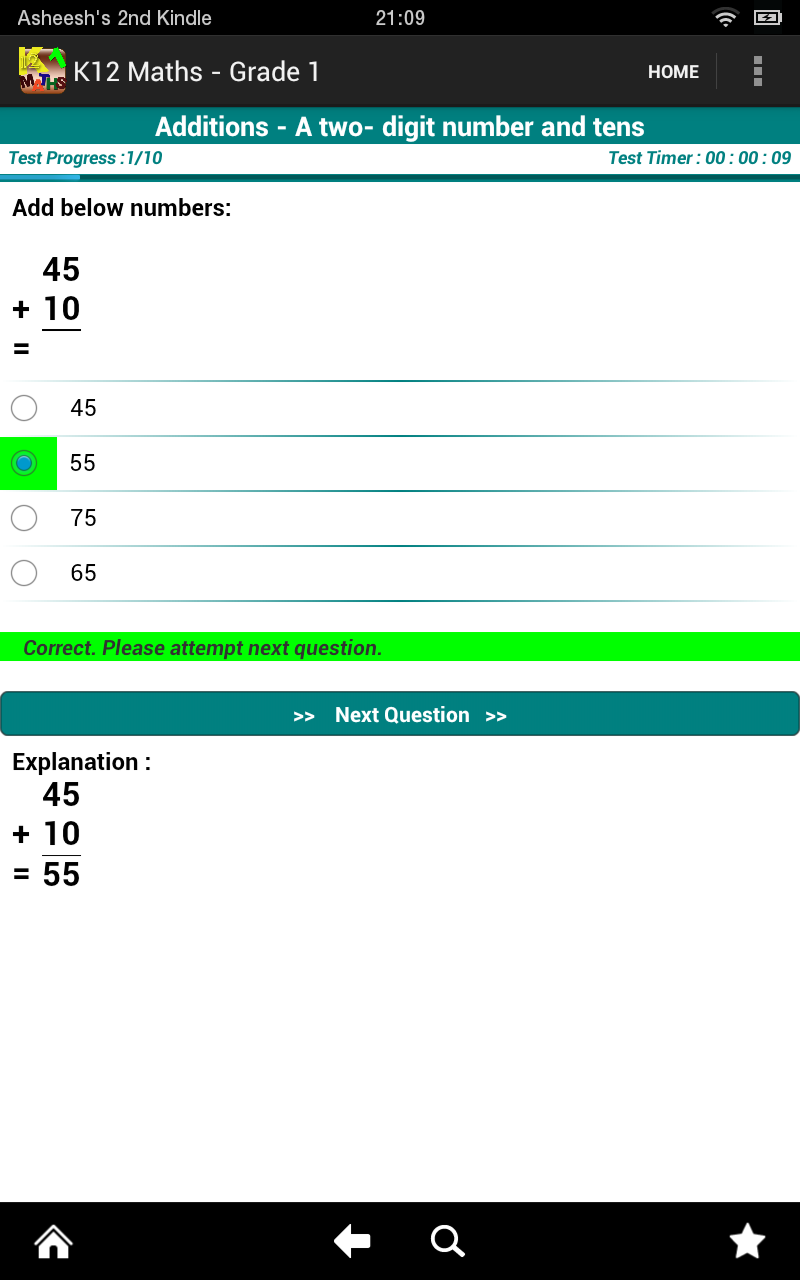 K12 Maths - Grade 1 - App on Amazon Appstore