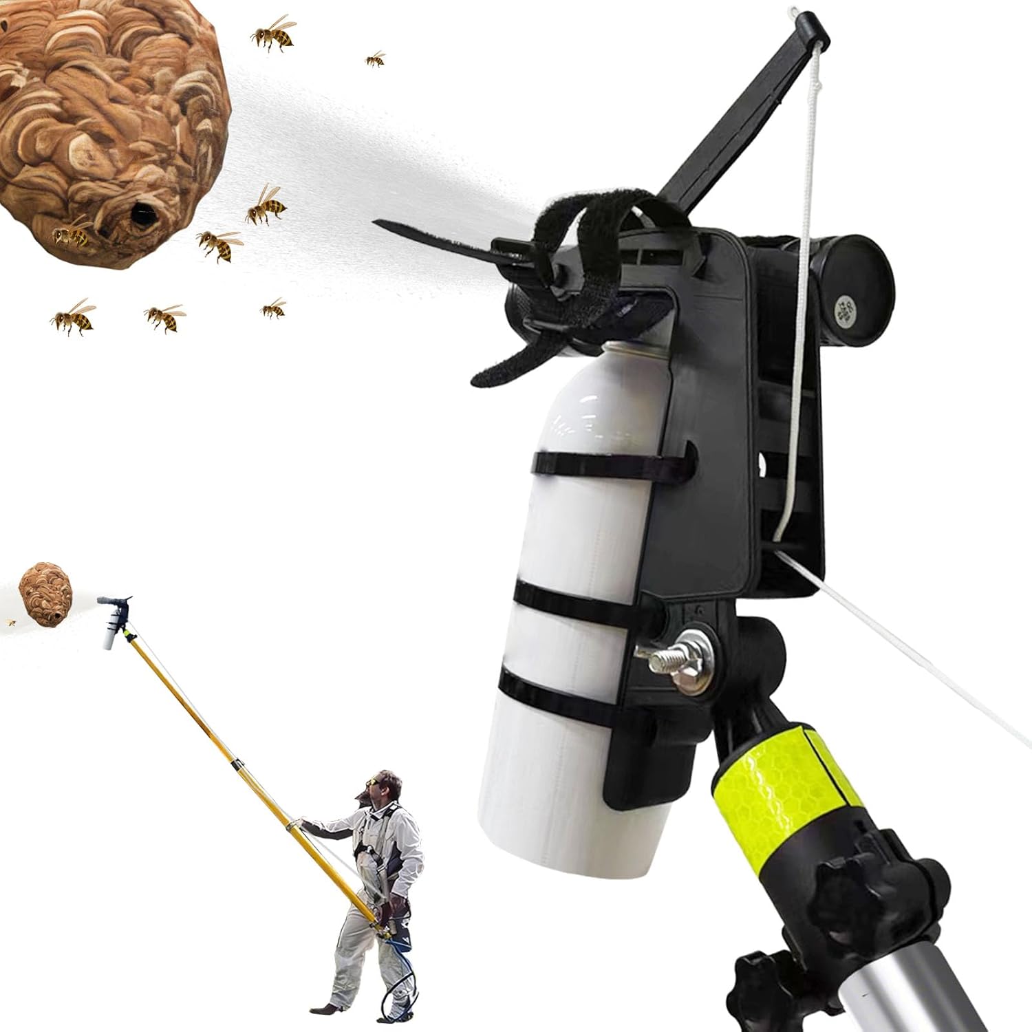 Amazon.com : 1DFAUL Spray Can Extension Pole Adaptor for Carpenter Bee ...