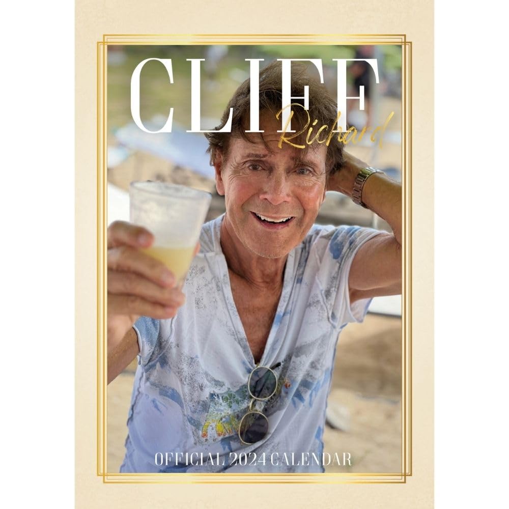 Amazon | Cliff Richard 2024 Calendar, Month To View A3 Wall Calendar ...