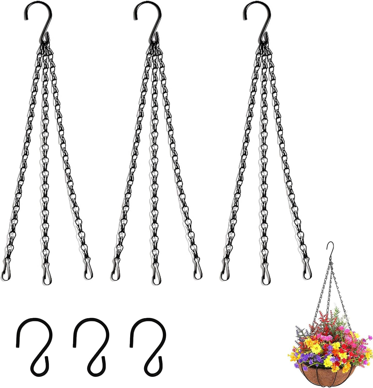 Snapklik.com : PCTC 3 Pack 23 Inch Hanging Basket Chain,Hanging Plant ...