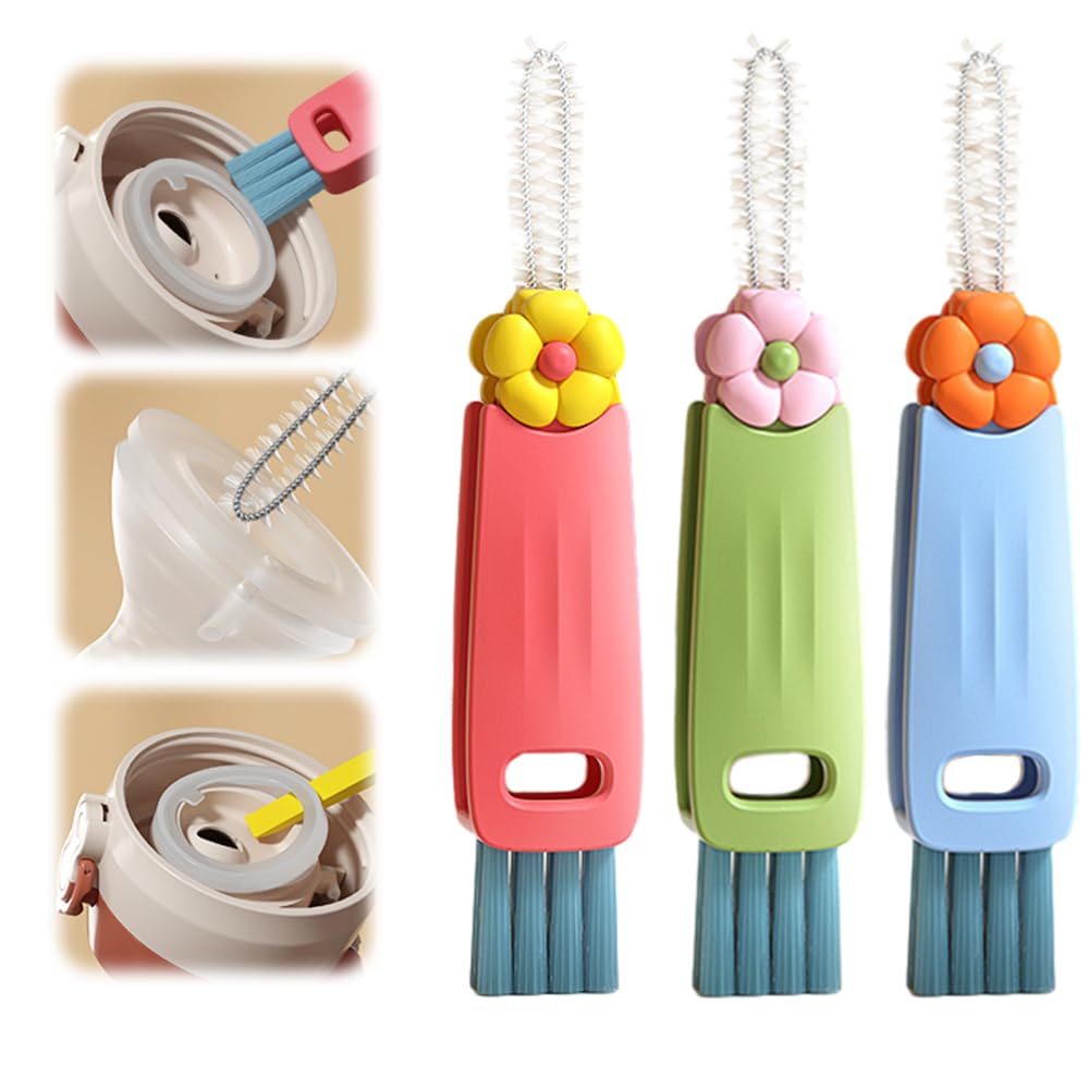 Amazon.com: 3 in 1 Cup Lid Cleaning Brush, 2024 New Bottle Cup Lid ...