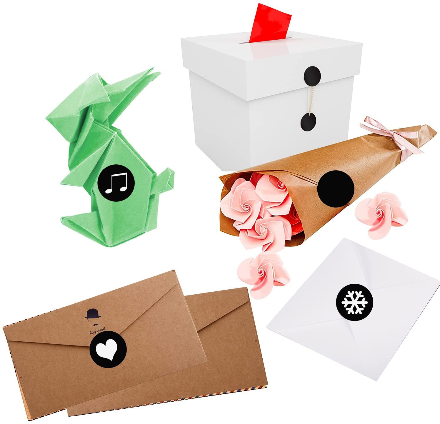 Buy SMARSTICKER 1 Inch Round Blank Black Shooting Target Pasters ...