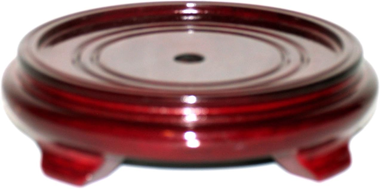 Round Contemporary Wood Asian Style Display Base - 7" - Display Stands ...