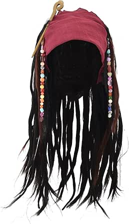 Amazon.com: Odtrzi Pirates Dreadlock Wigs Set for Men Women Halloween ...