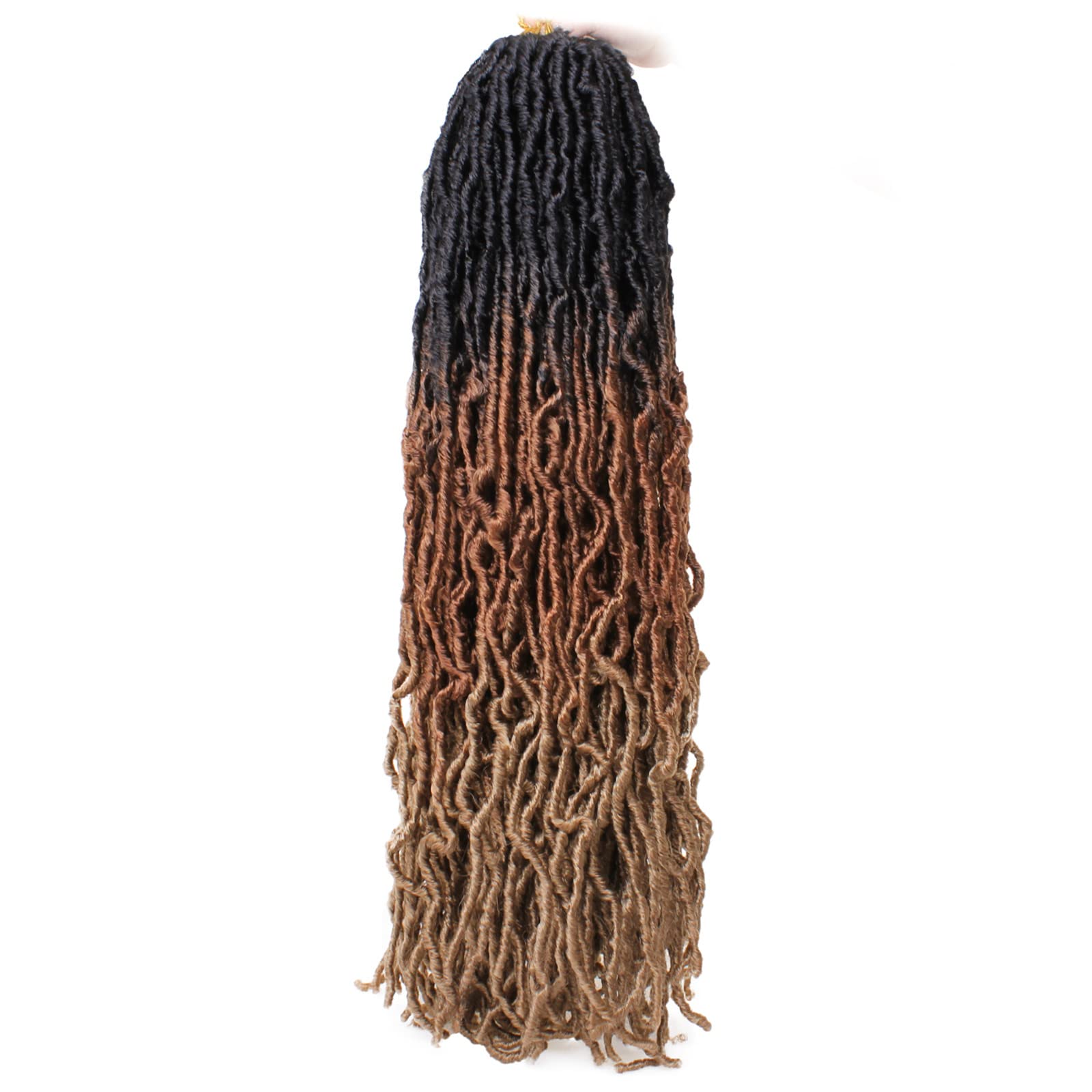 Buy Leeven 30 Inch Distressed Faux Locs Crochet Braids Hair 1 Pack ...