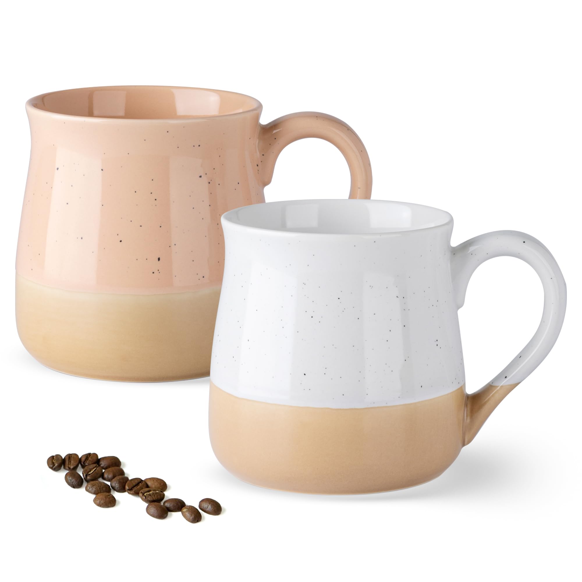 Amazon.com: GBHOME Ceramic Coffee Mugs Set of 2, 24oz Handmade Large ...