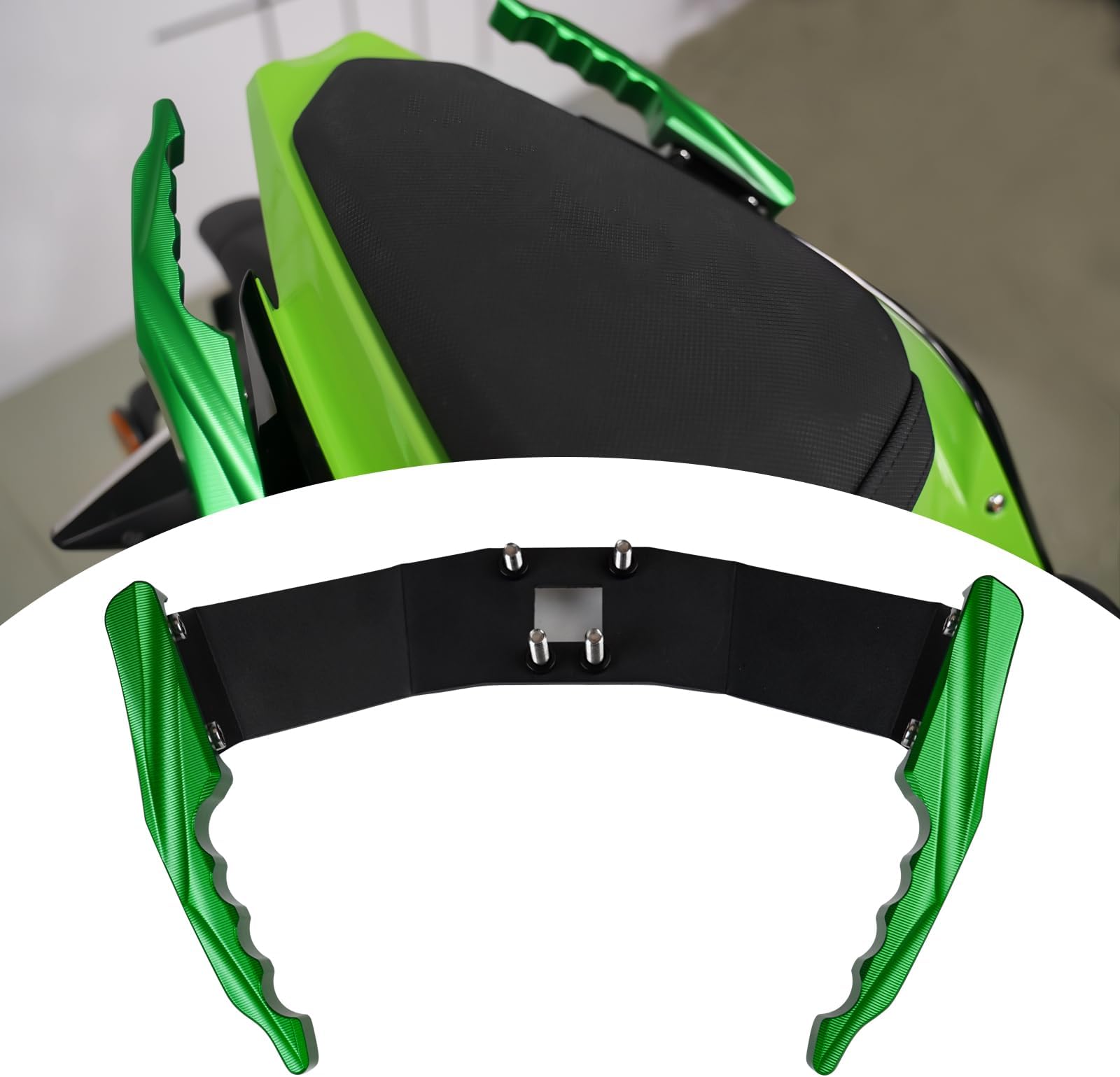 Amazon | Motikvansニンジャ400 グラブバー タンデムバーアシストグリップ サイドグリップ リアアームレストバランスホルダー カワサキ ニンジャ400 Z400 ニンジャ ...