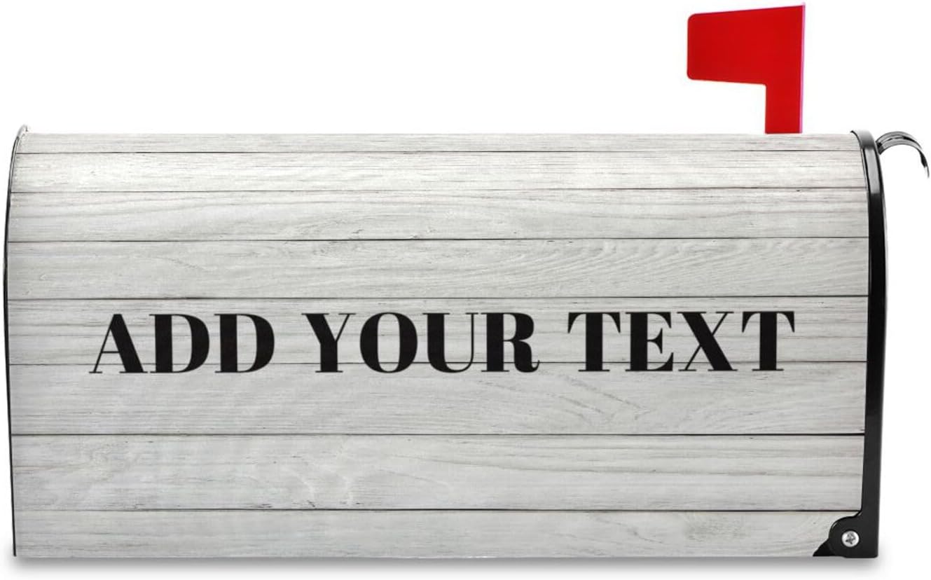 Amazon.com: Aslsiy White Wood Custom Magnetic Mailbox Covers ...