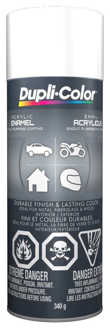 Dupli-Color CDA167207 Acrylic Enamel, White, Flat, 12 Ounce, 1 (Non ...