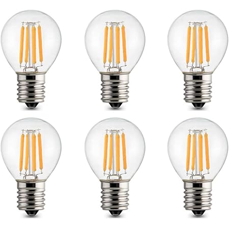 MaoTopCom 6-Pack S11 LED Bulbs E17 Edison Globe Light Bulbs, 20 Watt ...
