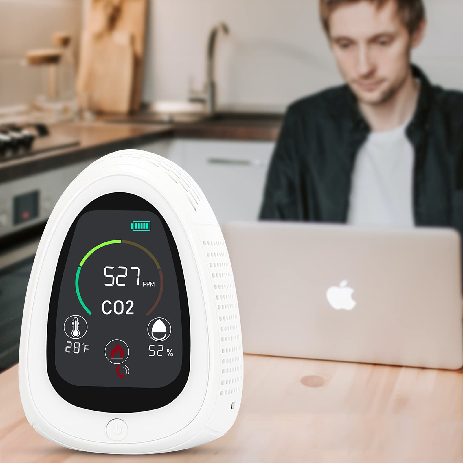 Snapklik.com : CO2 Carbon Dioxide Air Quality Monitor Indoor, CO2 Monitor, CO2 Detector