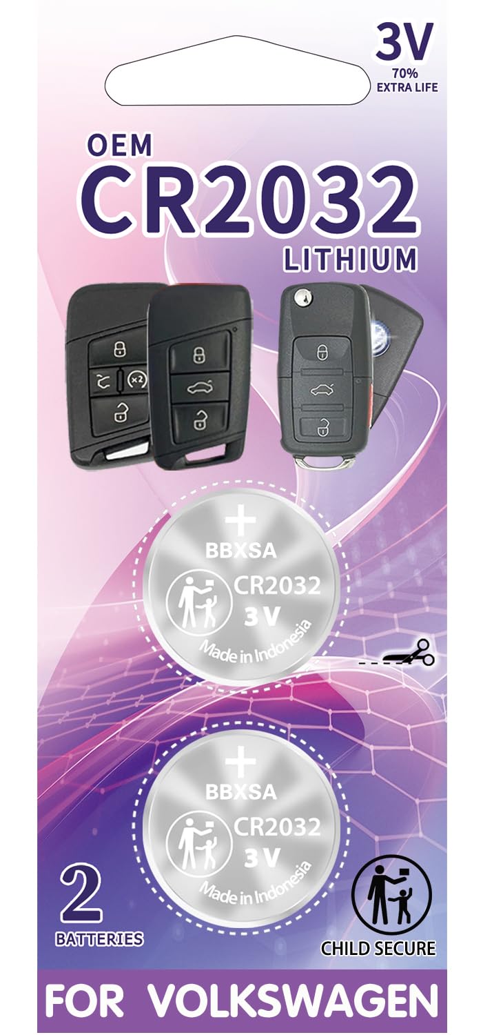Amazon.com: Key Fob Replacement Batteries for VW Volkswagen (Atlas ...