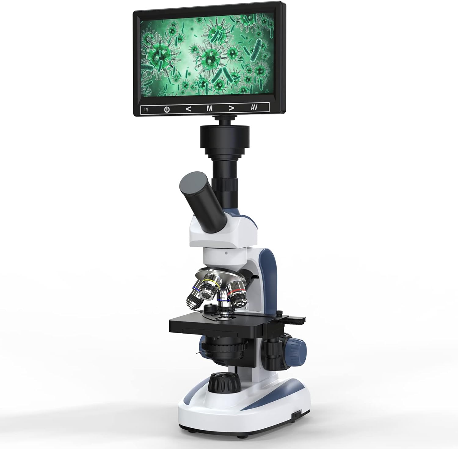 Amazon.com: EDKKIE 40X-2500X Lab Compound Trinocular Microscope Built ...