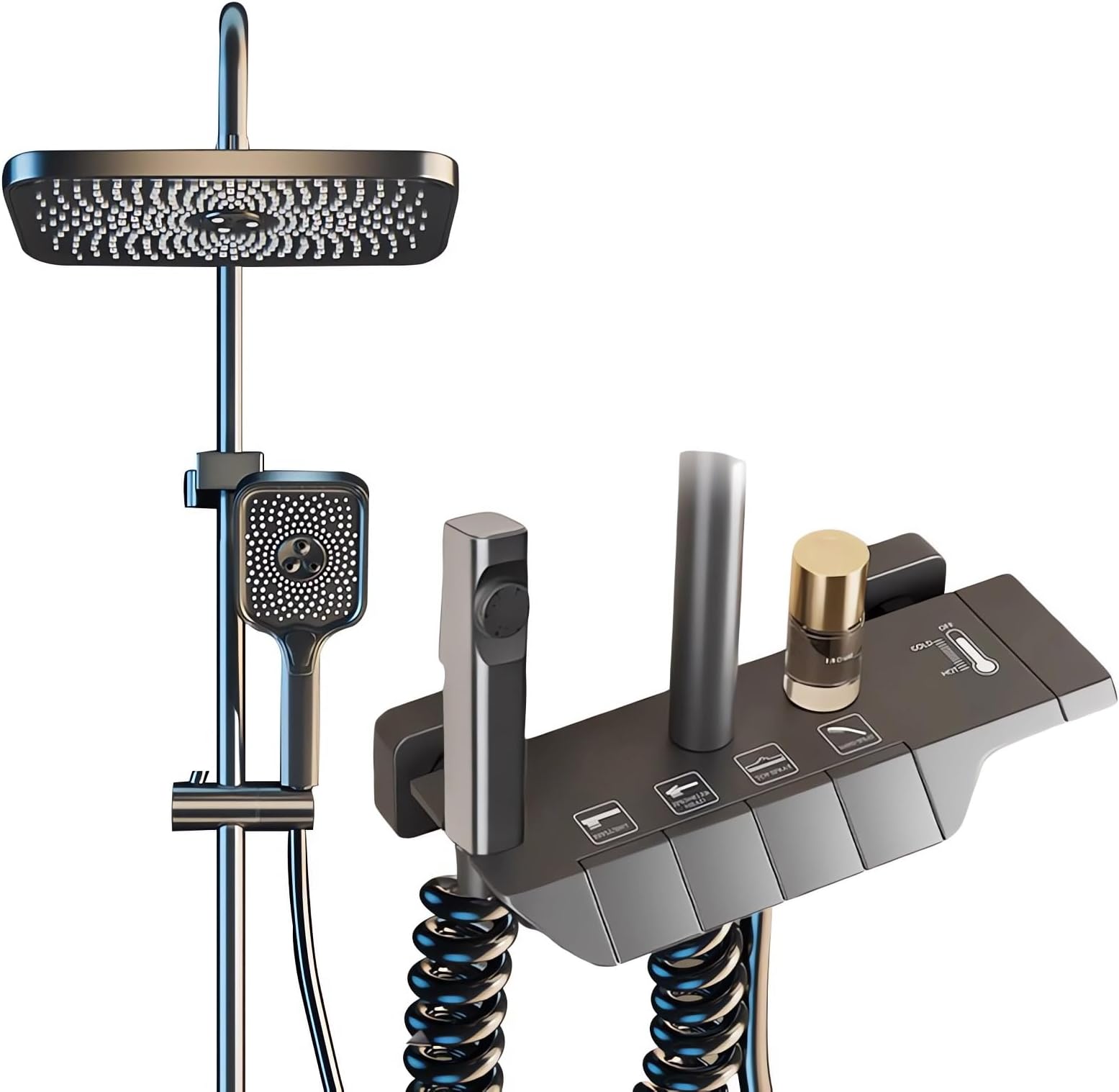 Dnkelar Duschsystem, Regendusche mit Armatur, Kopfbrause Duschset ...