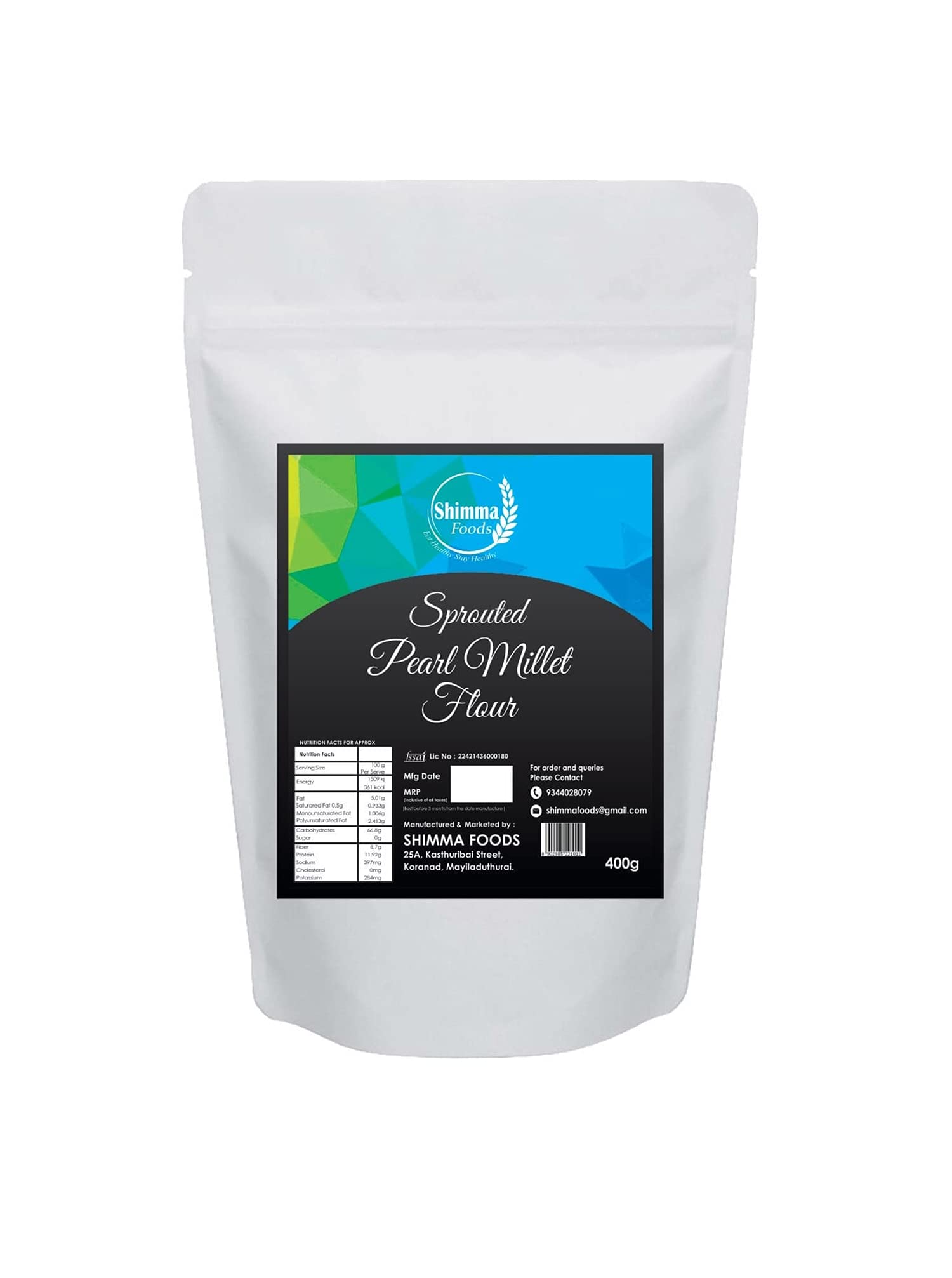 Shimma Sprouted Pearl Millet Flour Sprouted Bajra Flour Sprouted Kambu ...