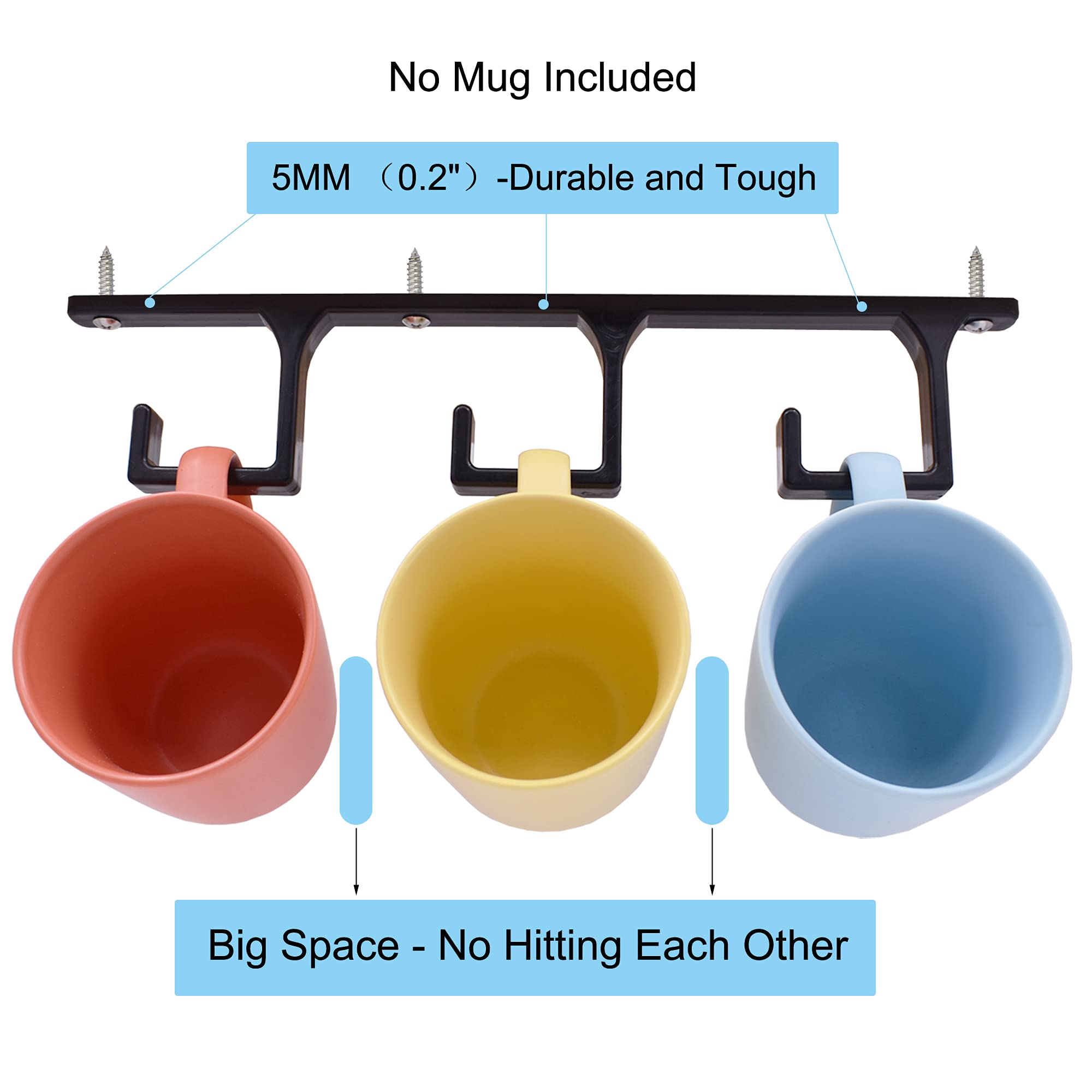 Snapklik.com : YYST Under Cabinet Mug Hanger Mug Holder Cup Holder ...