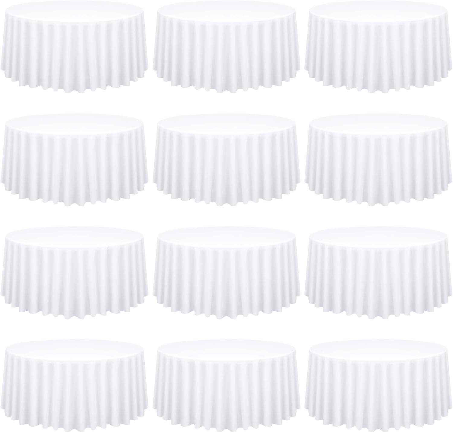 Amazon.com: Lumaycens 12 Pack Round Polyester Table Cloth 120 inch ...