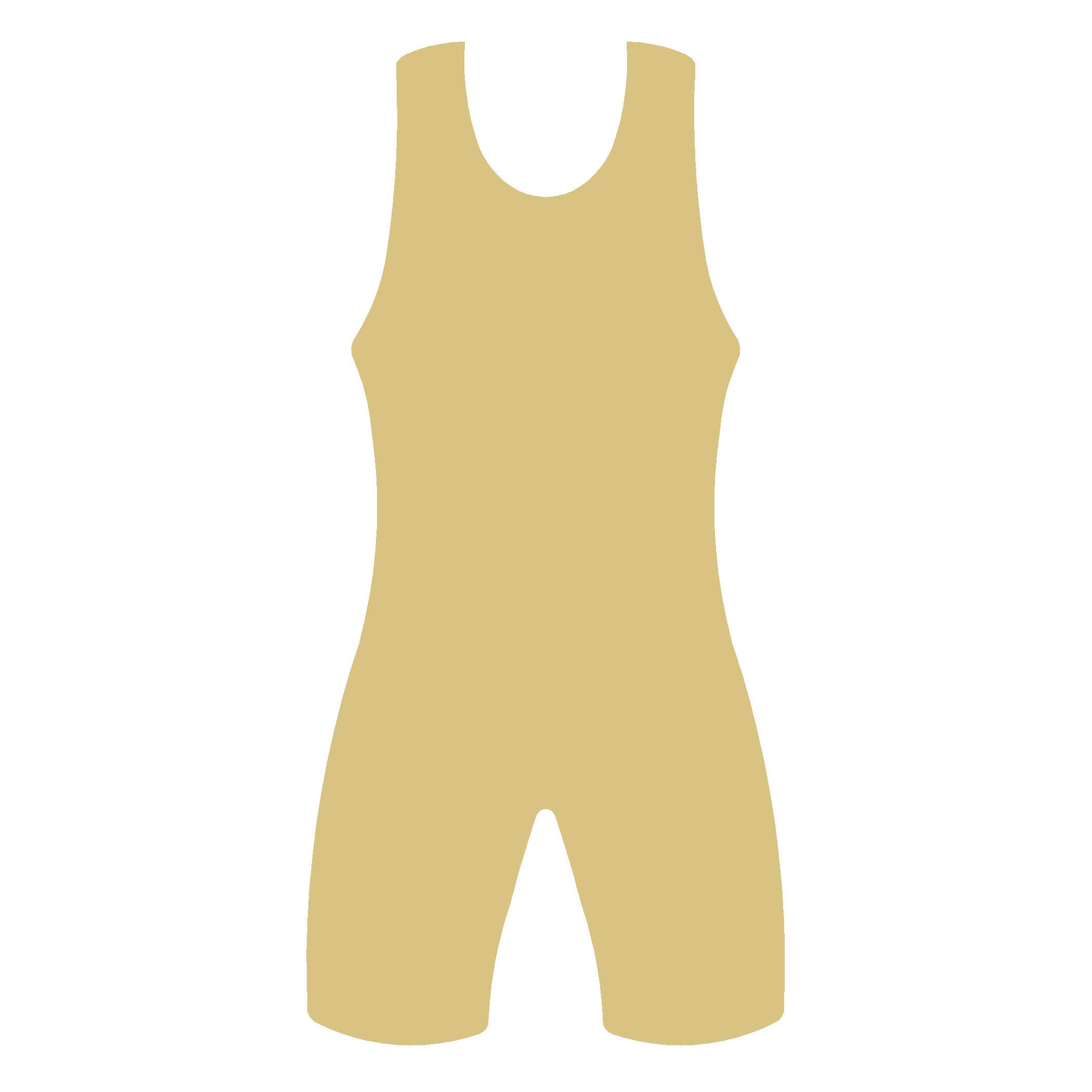 Amazon.com: Wrestling Singlet Cutout Unfinished Wood Sports Cut Out ...