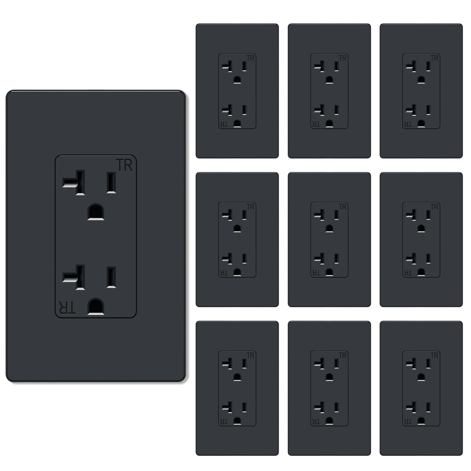 Snapklik.com : Decorator Receptacle Outlet, Screwless Wall Plate ...